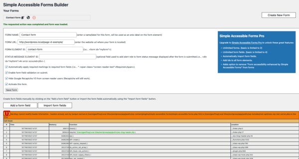 Extensions pour construire un formulaire accessible sur WordPress